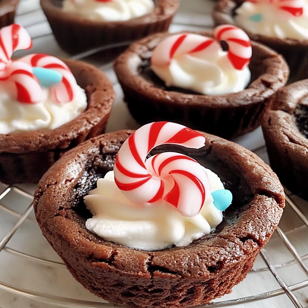 Chocolate Peppermint Cookie Cups