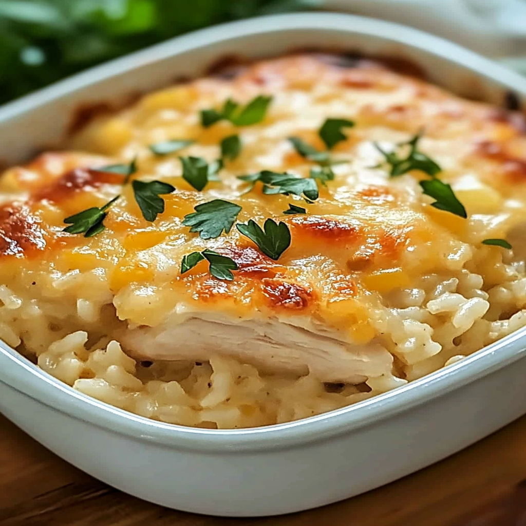 Skinny Chicken and Rice Casserole