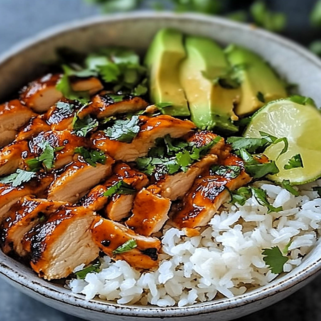 Honey Chipotle Chicken Rice Bowls