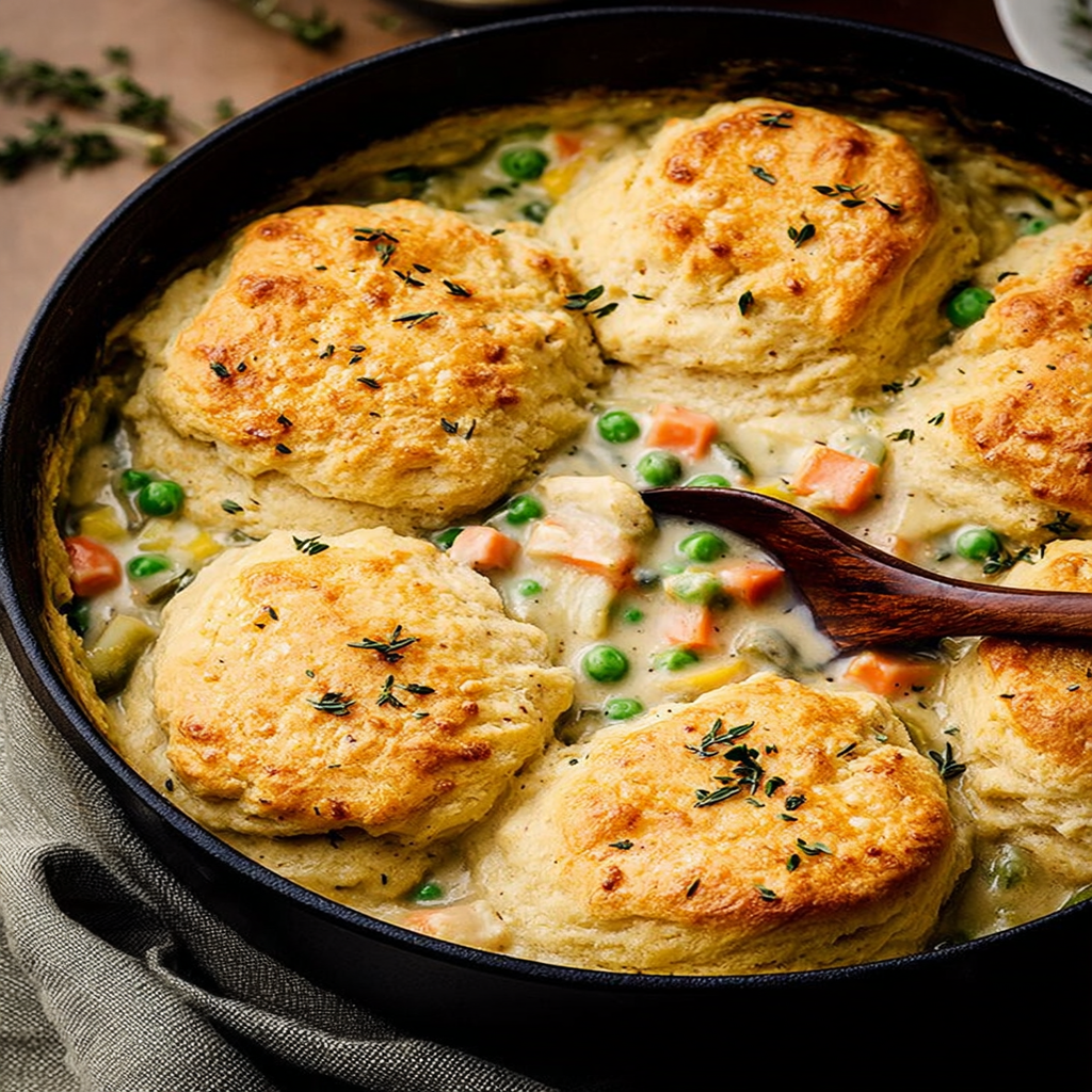 Biscuit Vegetable Pot Pie