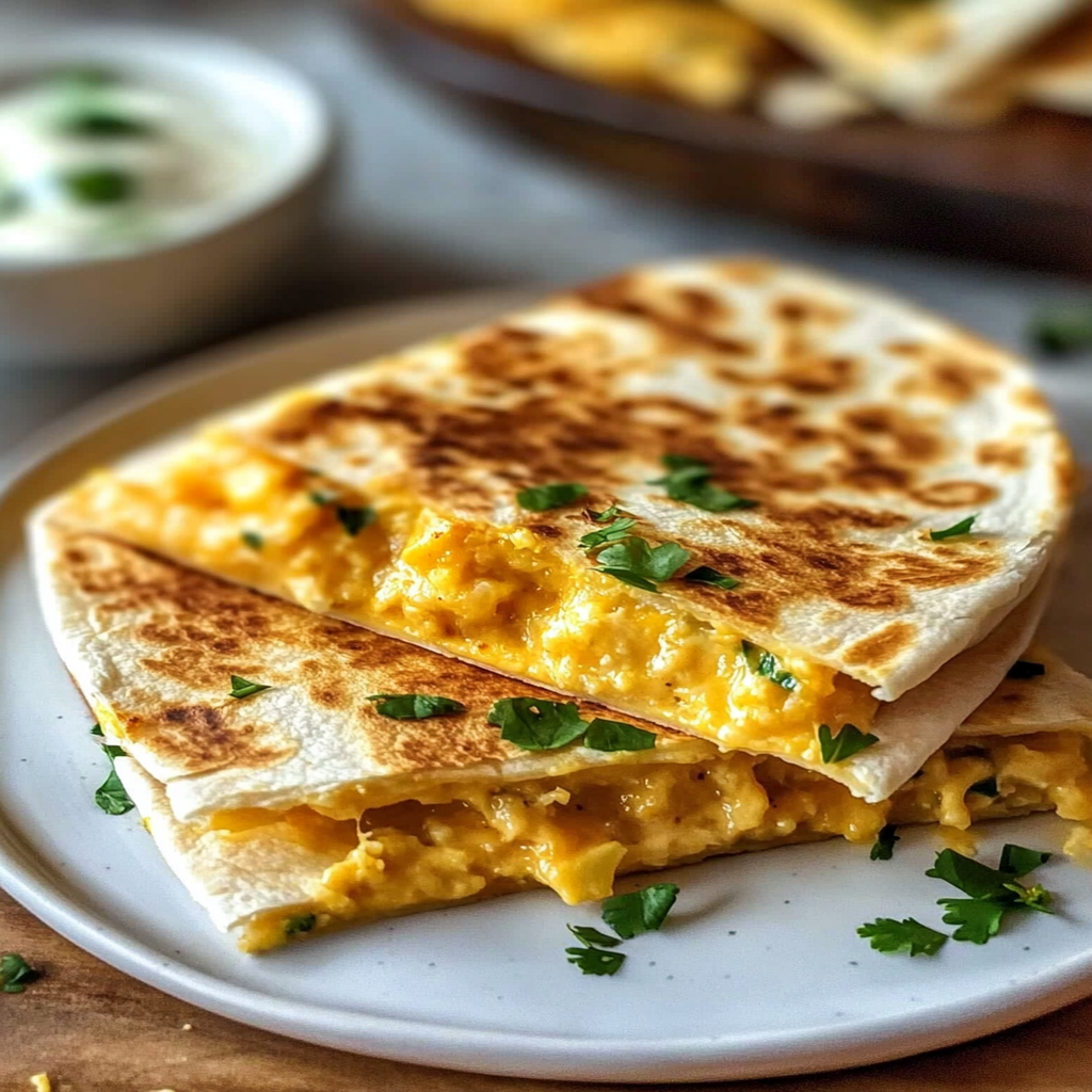 Cheesy Back to School Breakfast Quesadilla