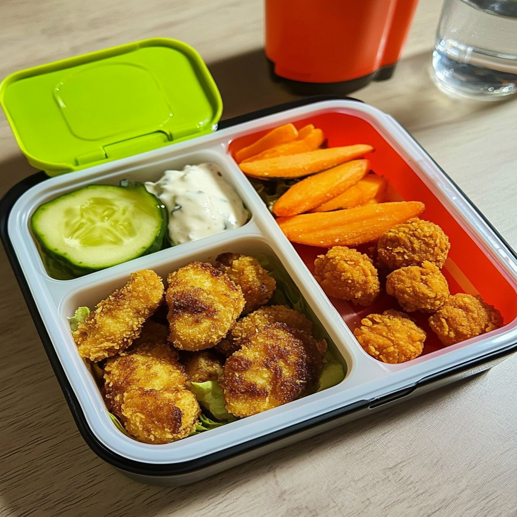 Easy Back to School Bento Box with Chicken Nuggets