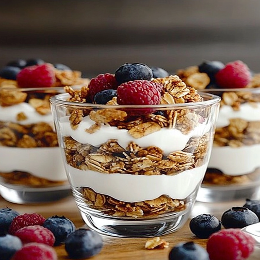 Healthy Back to School Yogurt Parfait with Granola