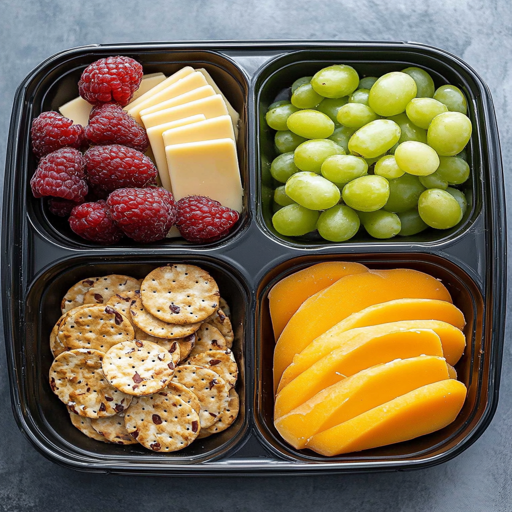 Quick Back to School Cheese & Fruit Snack Box