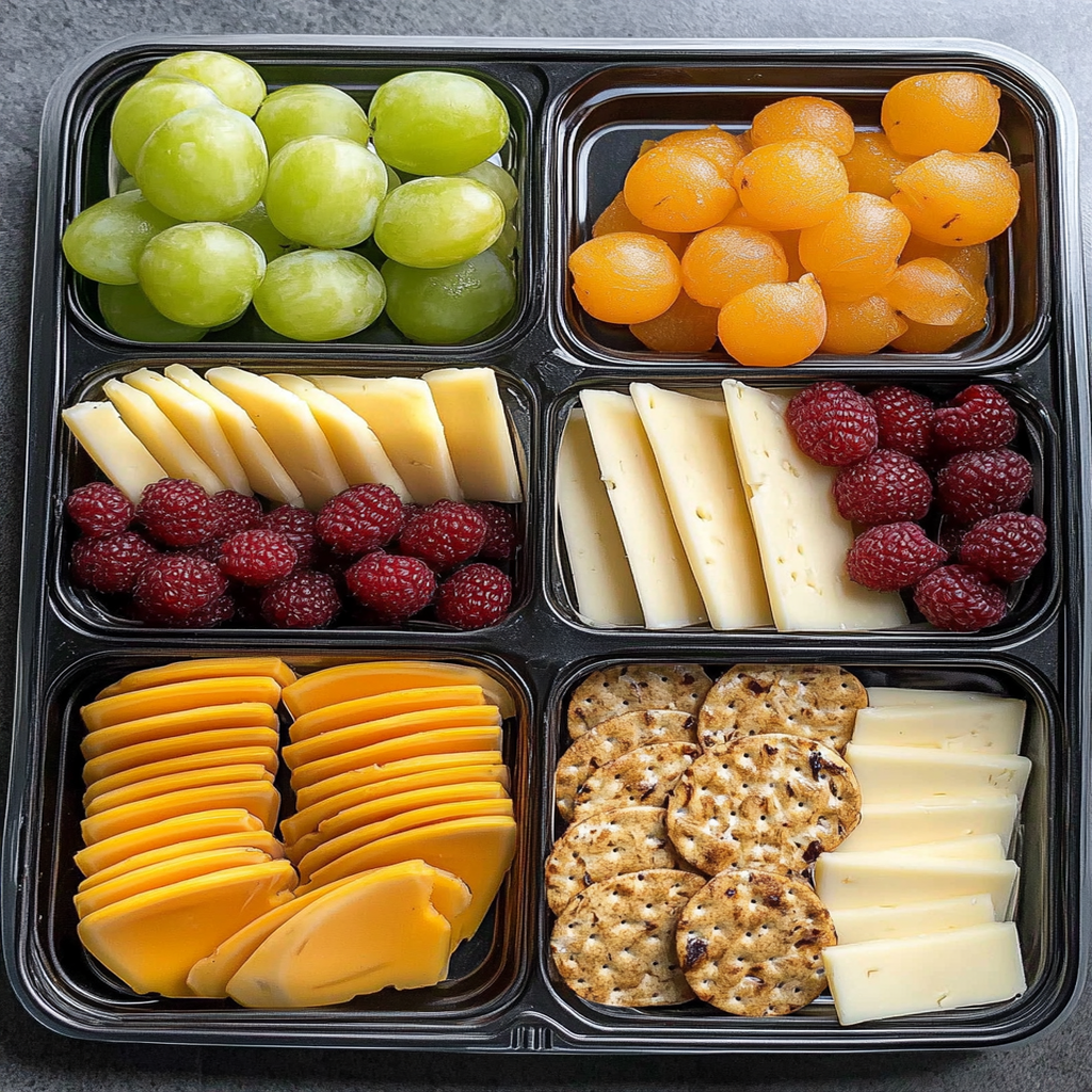 Quick Back to School Cheese & Fruit Snack Box
