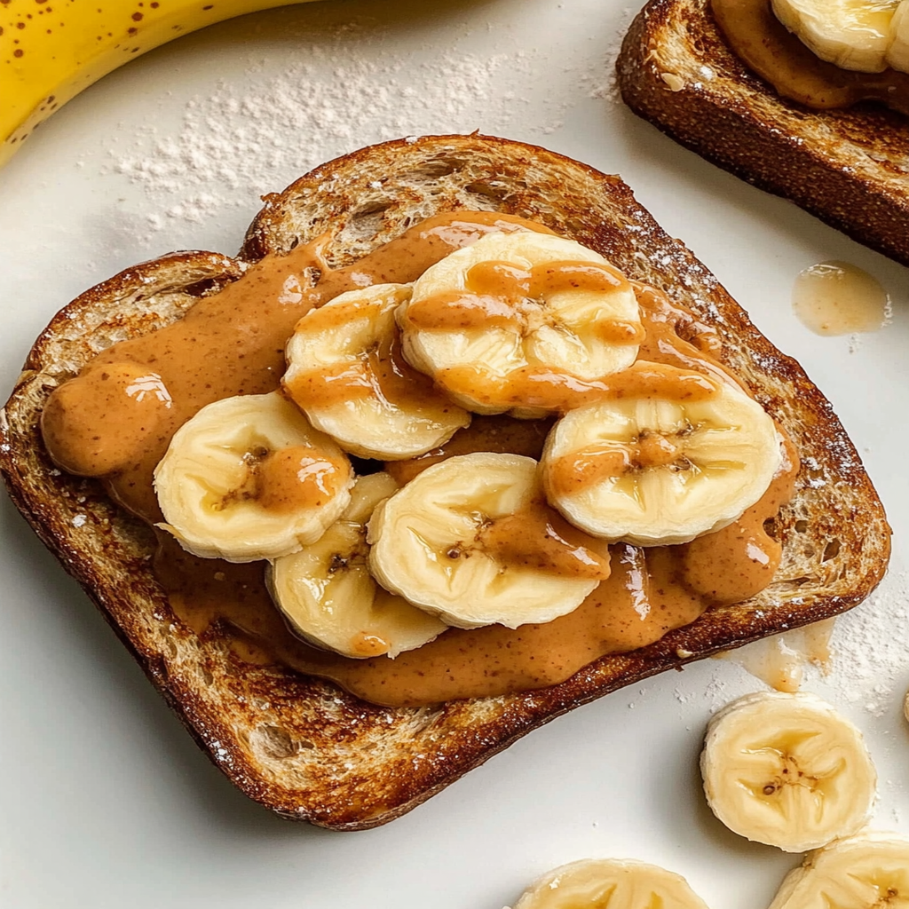 Quick Back to School Peanut Butter Banana Toast