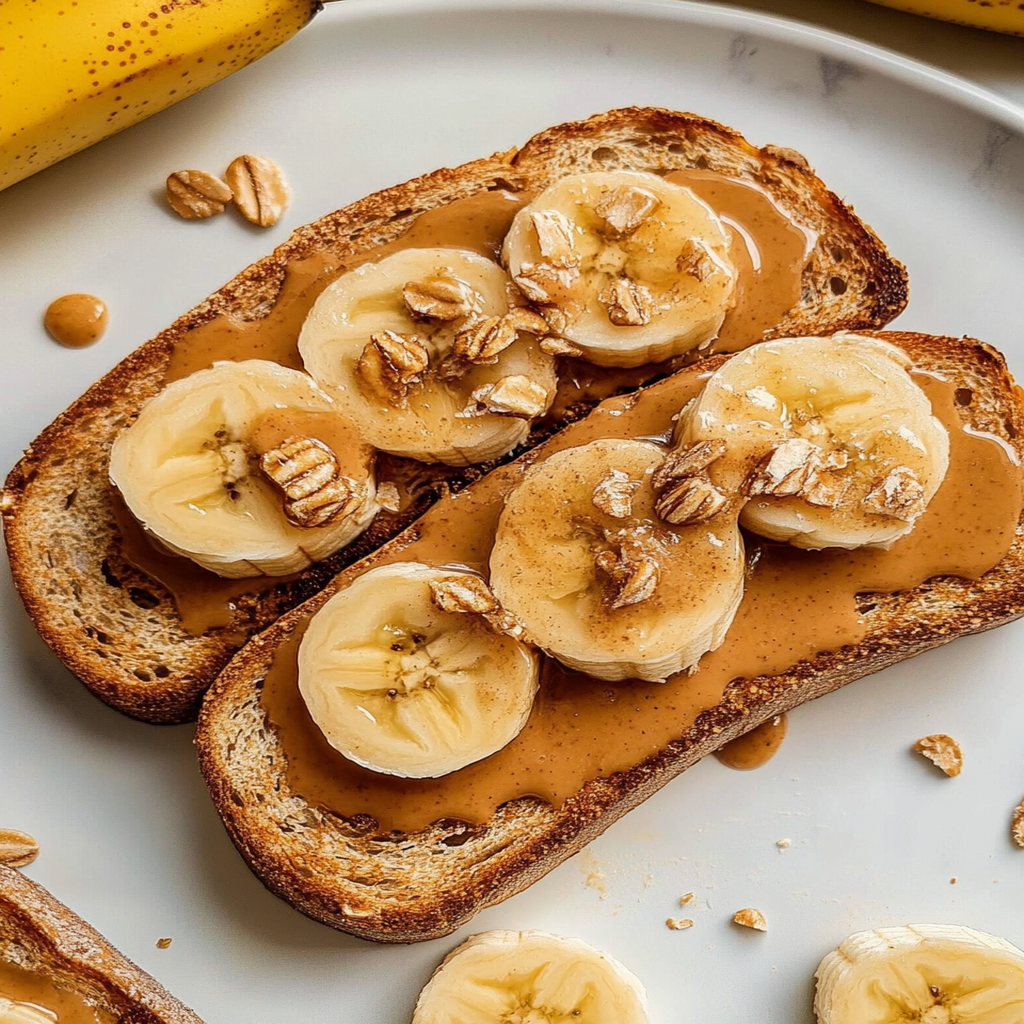 Quick Back to School Peanut Butter Banana Toast