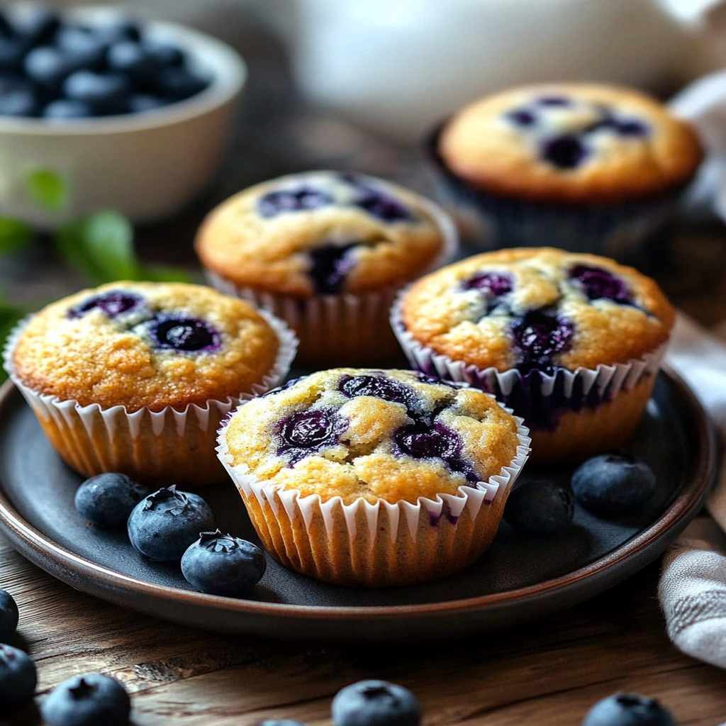 Almond Flour Blueberry Muffins