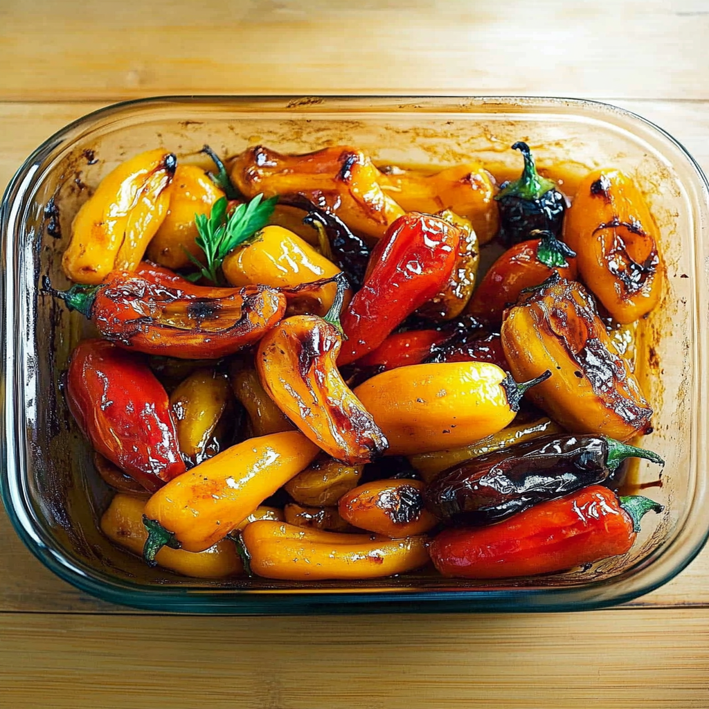 Balsamic Roasted Mini Sweet Peppers