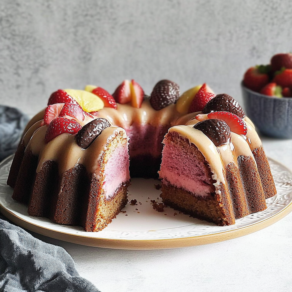 Neapolitan Bundt Cake