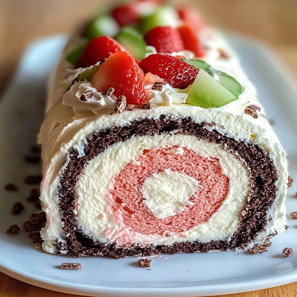 Neapolitan Cake Roll
