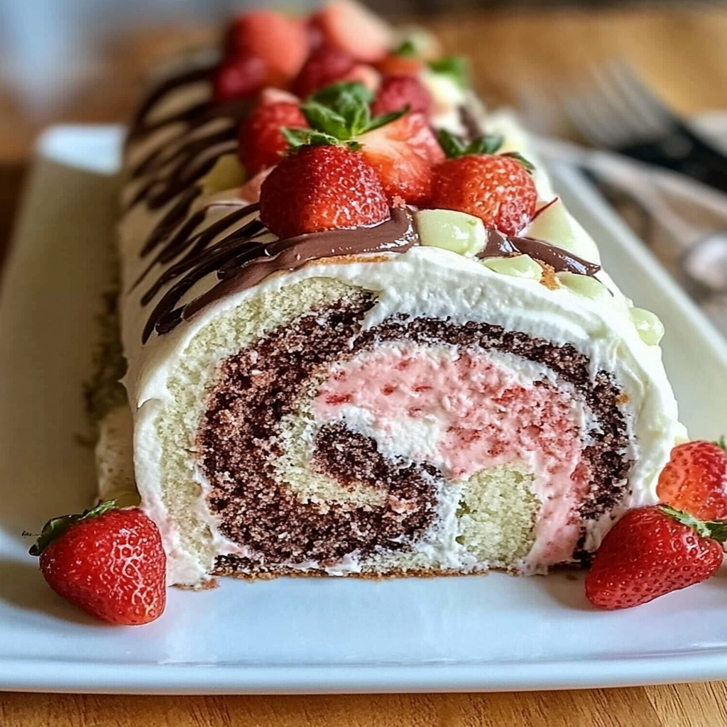 Neapolitan Cake Roll