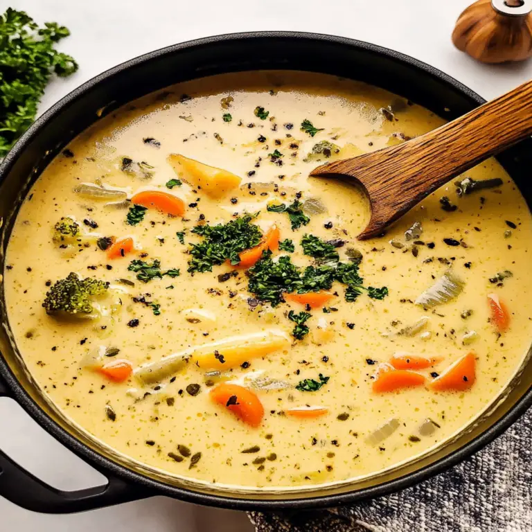 One Pot Creamy Vegetable Soup