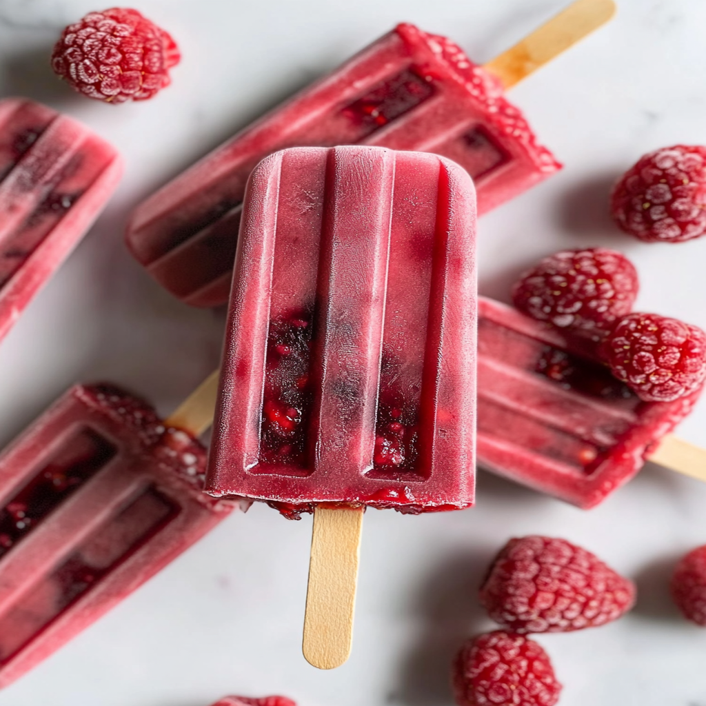 Rose Raspberry Popsicles