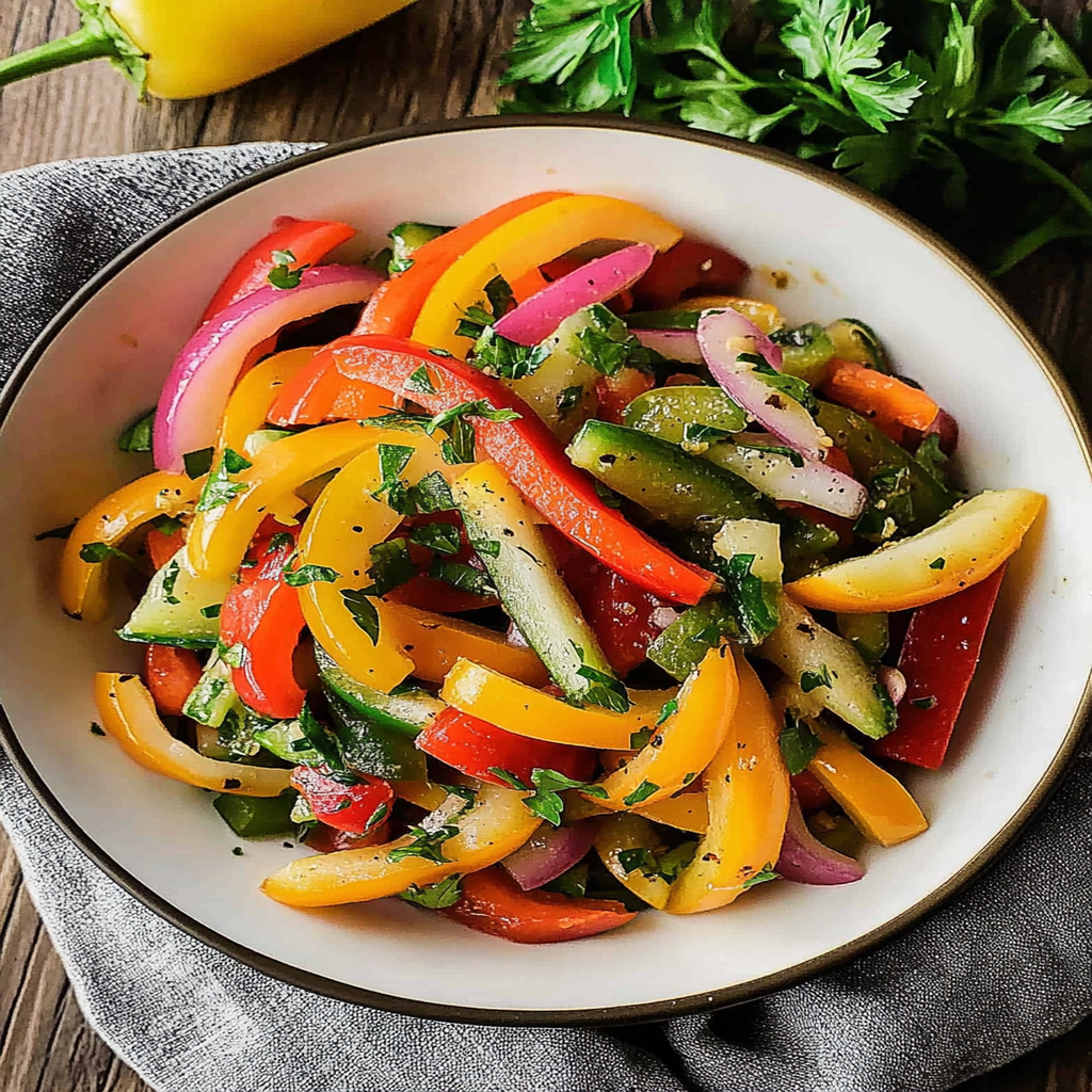 Super Easy Bell Pepper Salad