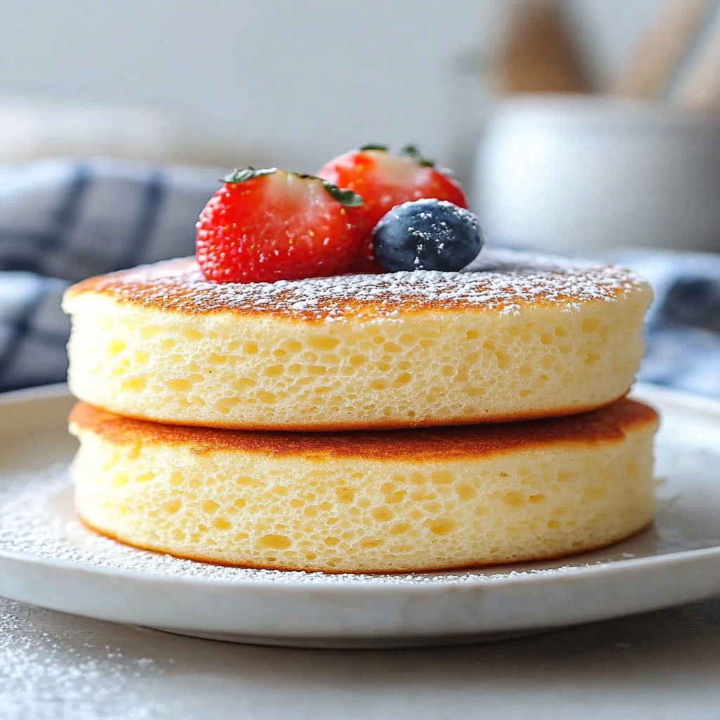 Fluffy Japanese Soufflé Pancakes