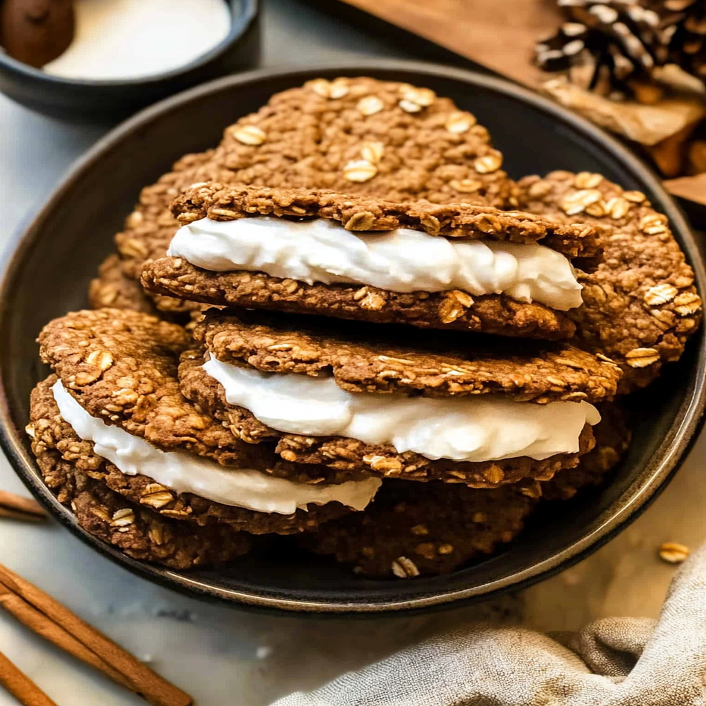 Gingerbread Oatmeal Cream Pies