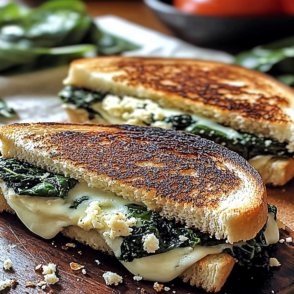 Spinach Feta Grilled Cheese