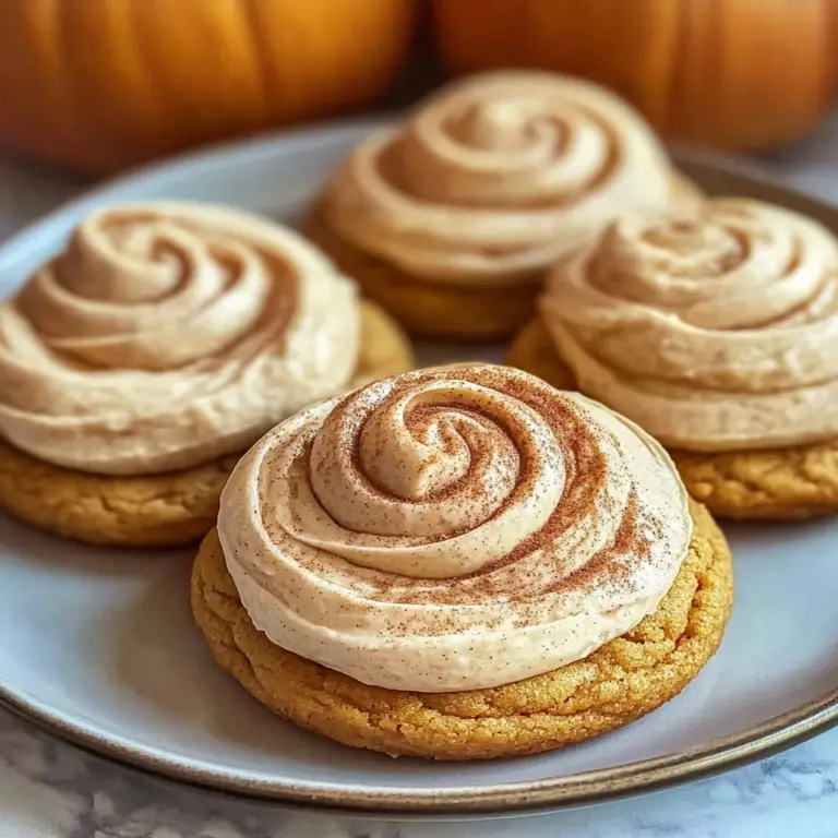 Soft Pumpkin Cookies with Cinnamon Frosting