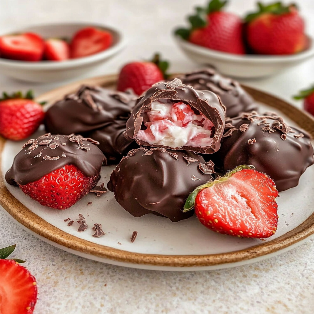 Chocolate Strawberry Yogurt Clusters