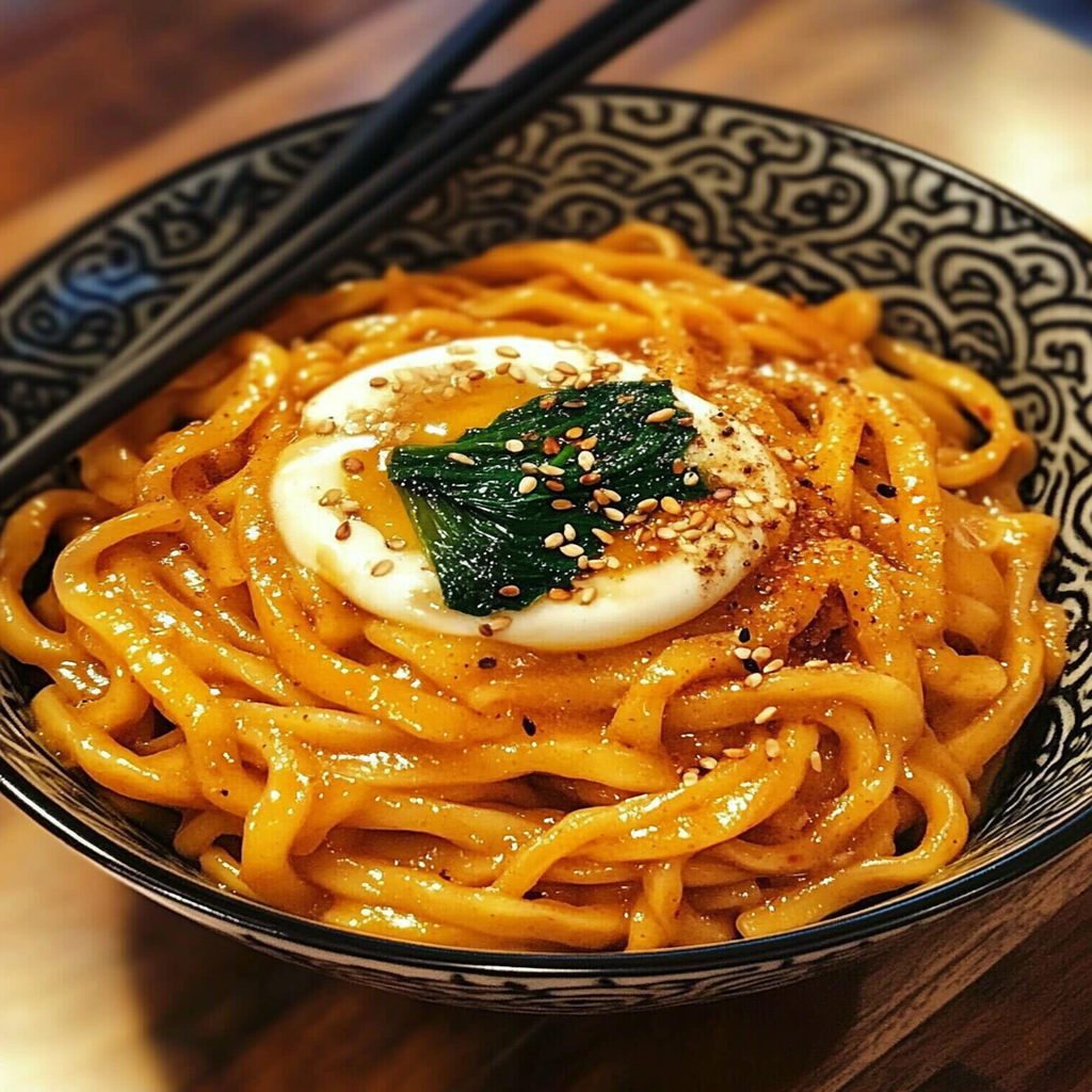 Creamy Gochujang Udon Noodles