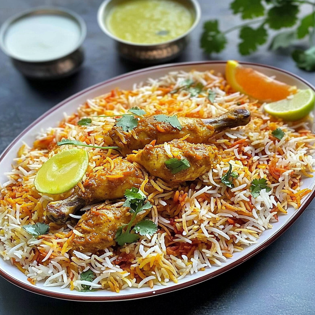 Double Masala Chicken Dum Biryani