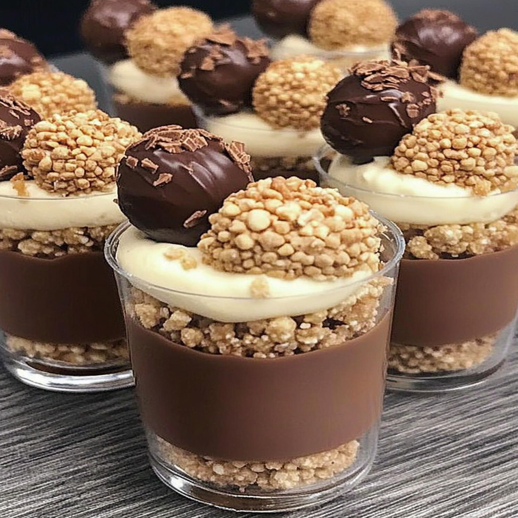 Ferrero Rocher Cheesecake Dessert Cups