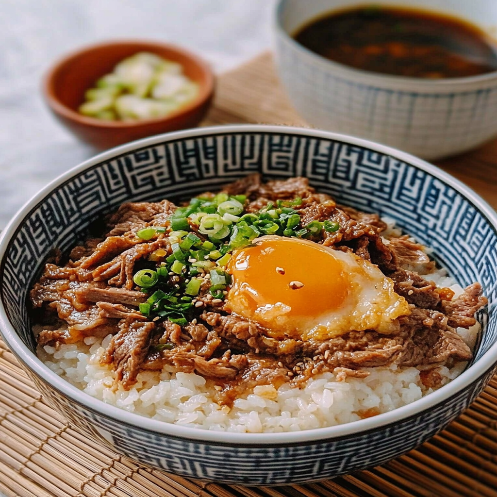 Gyudon (Japanese Beef Rice Bowl)