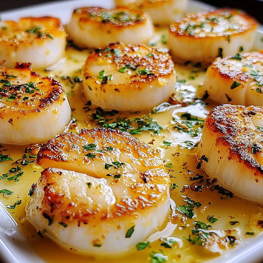 Garlic Butter Baked Scallops