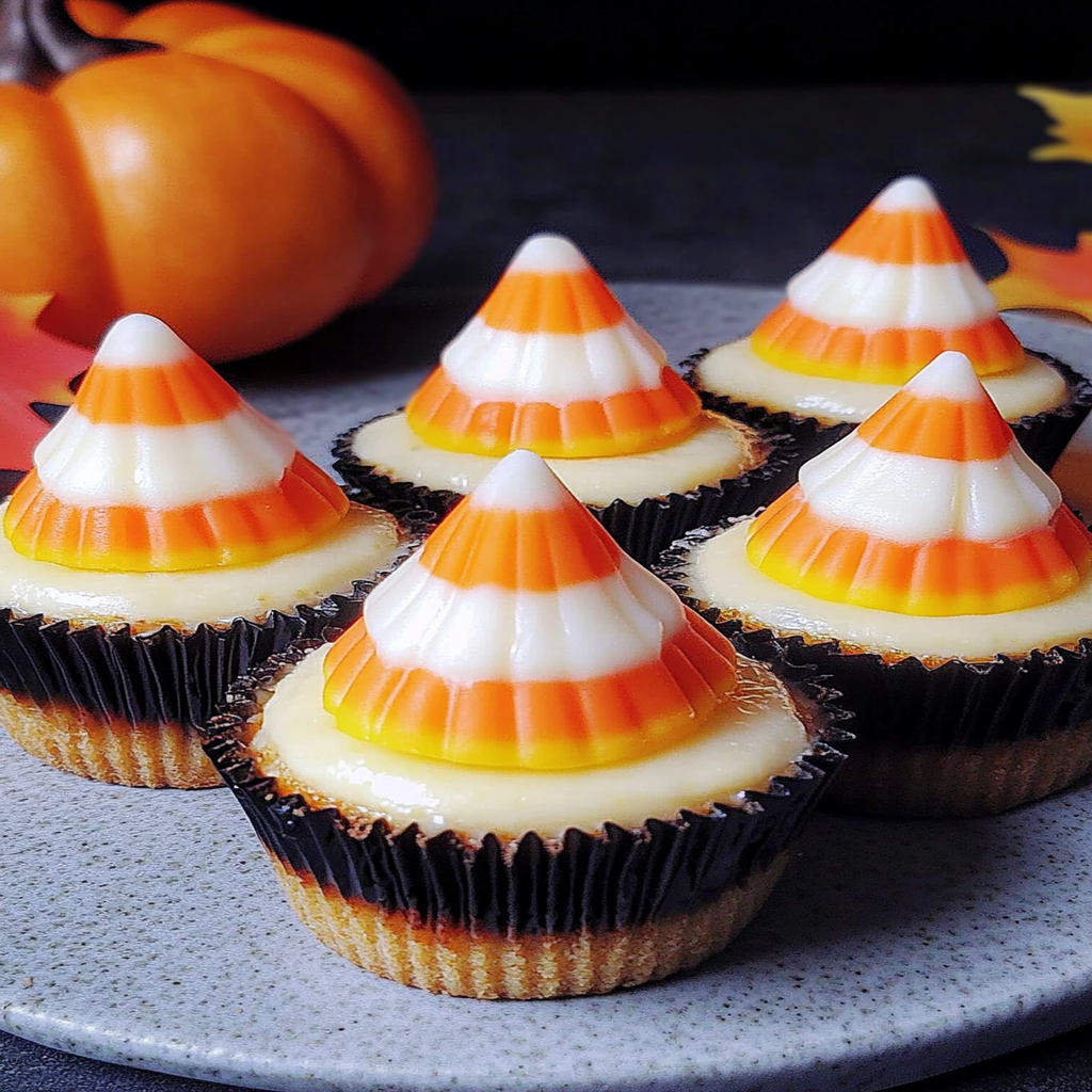 Mini Candy Corn Cheesecakes