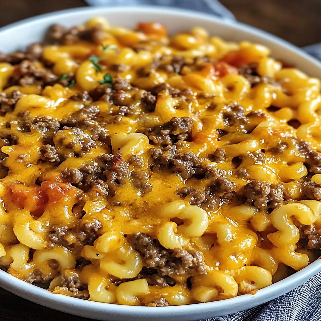 One-Pot Cheesy Hamburger Casserole
