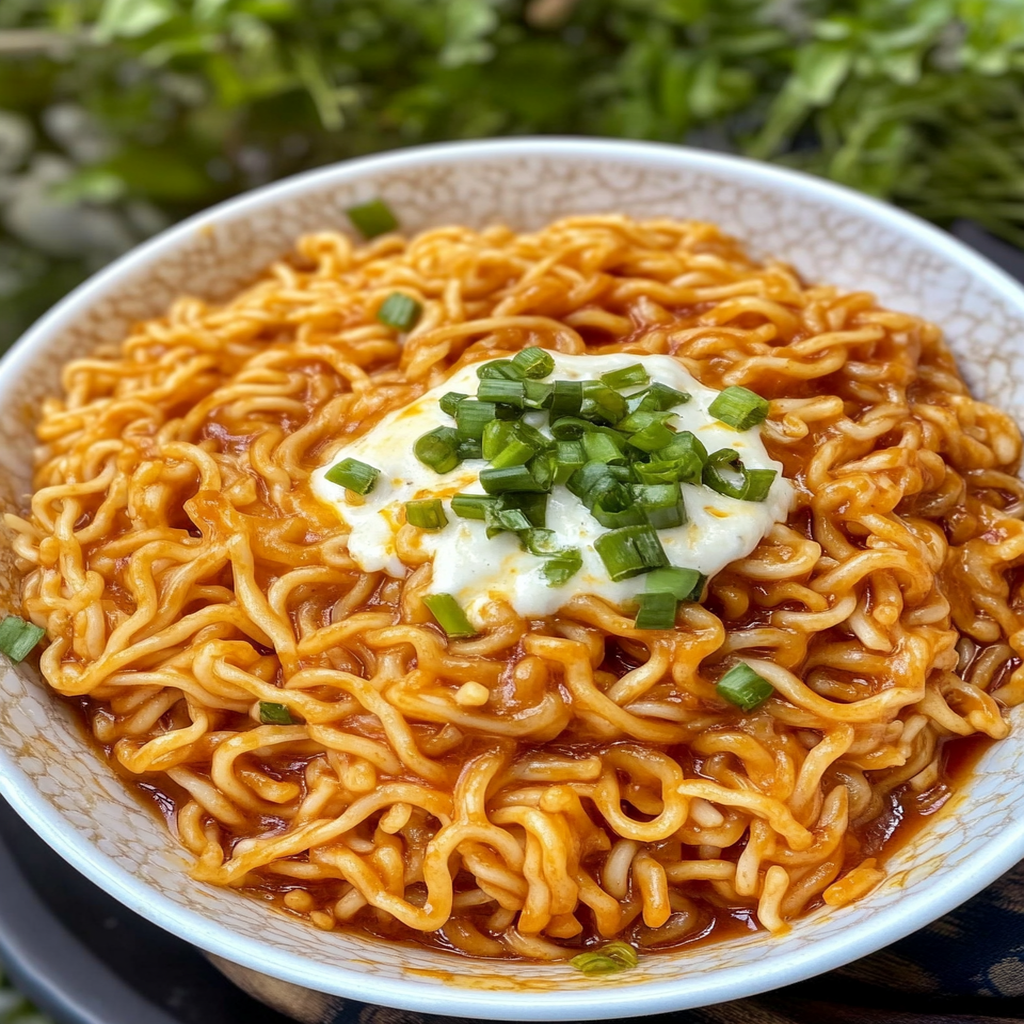Schezwan Creamy Garlic Maggi