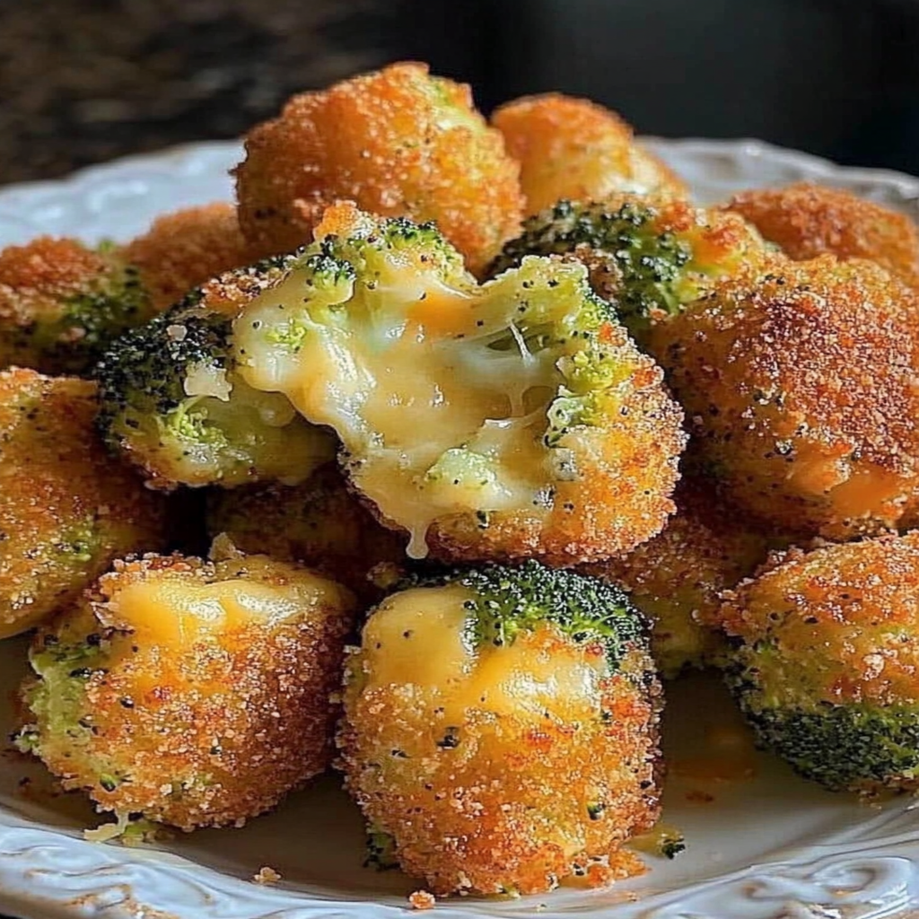 Crispy Broccoli Cheddar Poppers