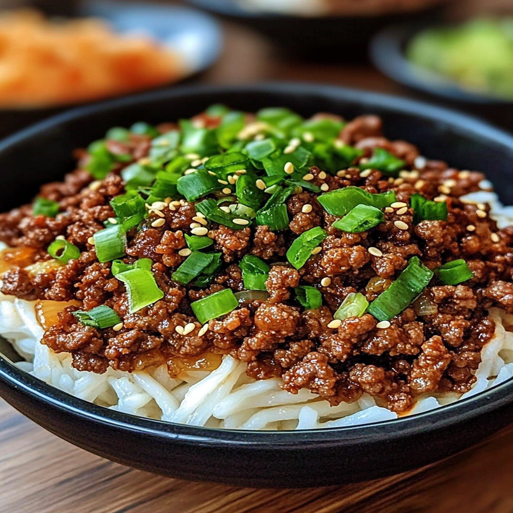 Easy Korean Ground Beef Bow