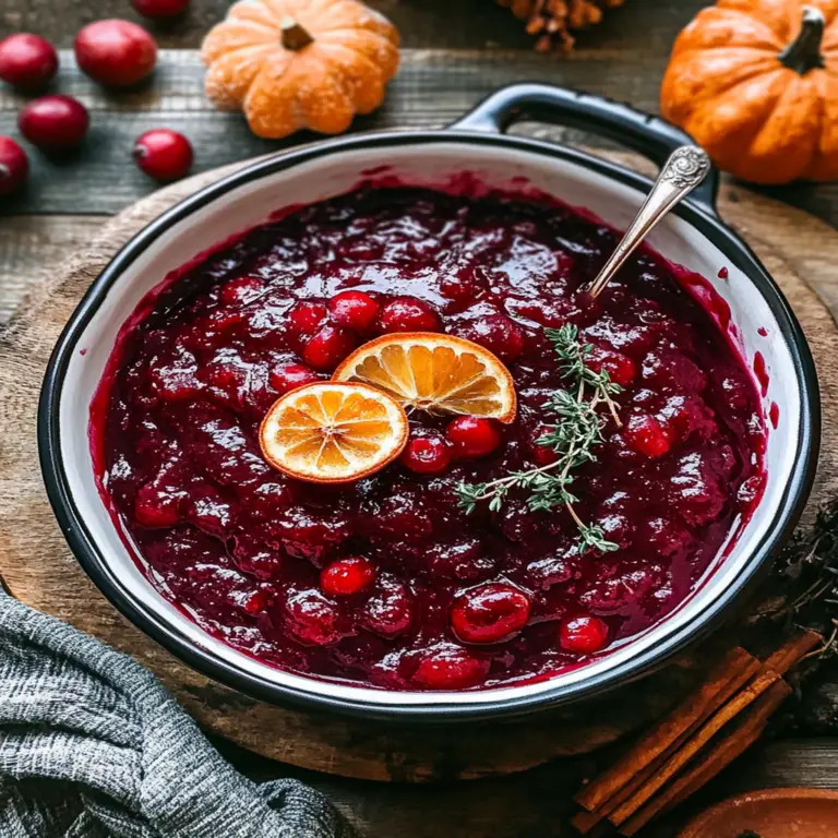 Thanksgiving Recipe Cranberry Sauce with Spices