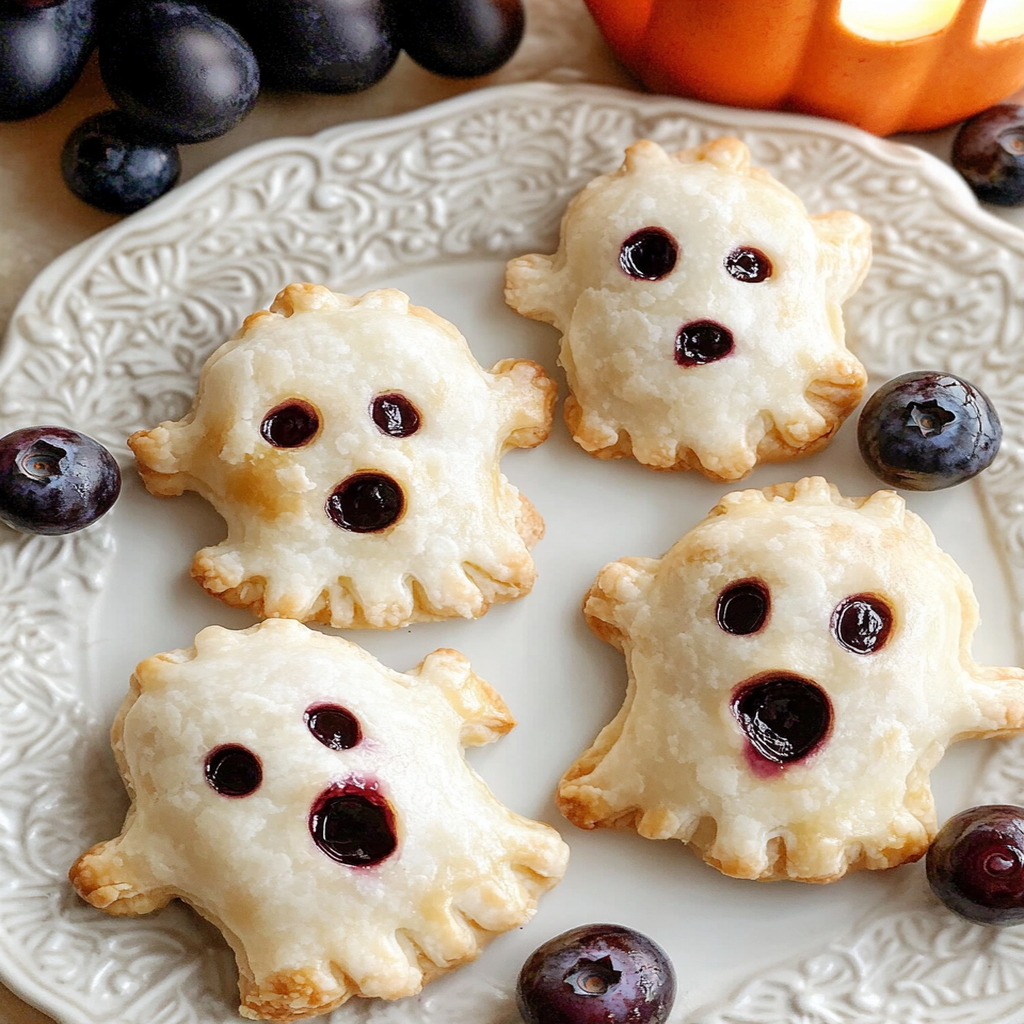 Vegan Blueberry Ghost Hand Pies