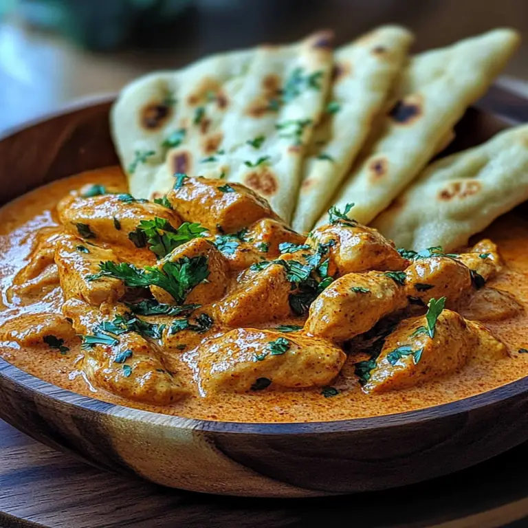 Butter Chicken with Garlic Naan