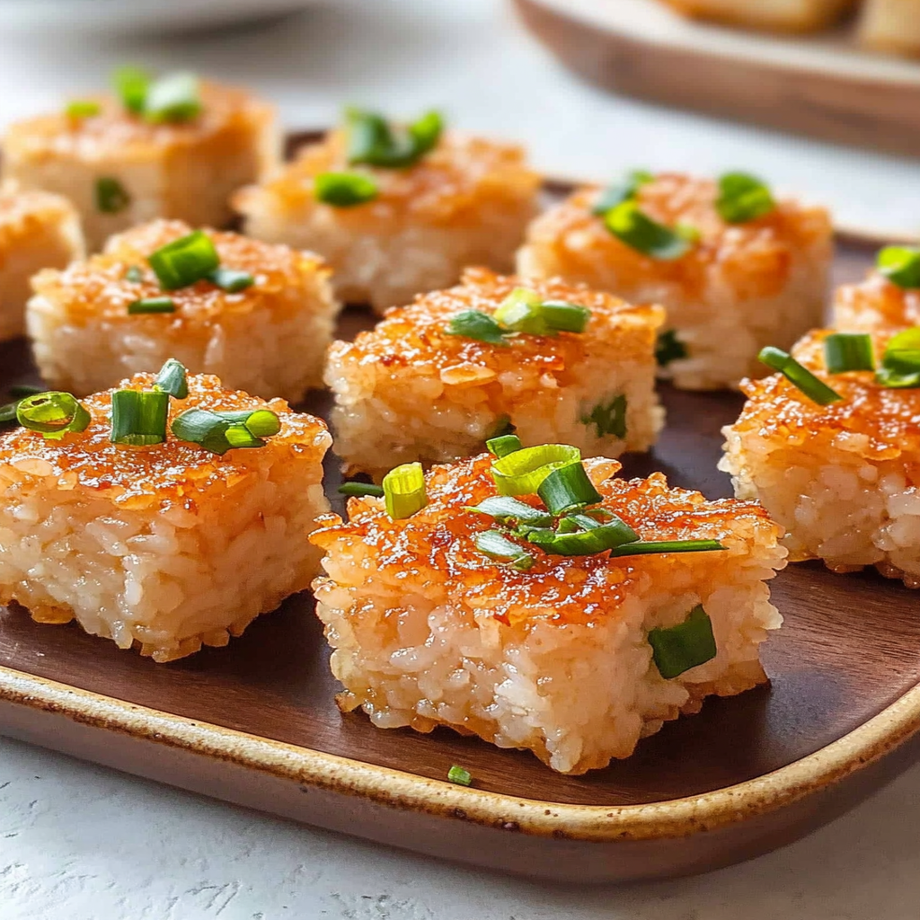 Crispy Rice Squares with Sushi-Style Topping