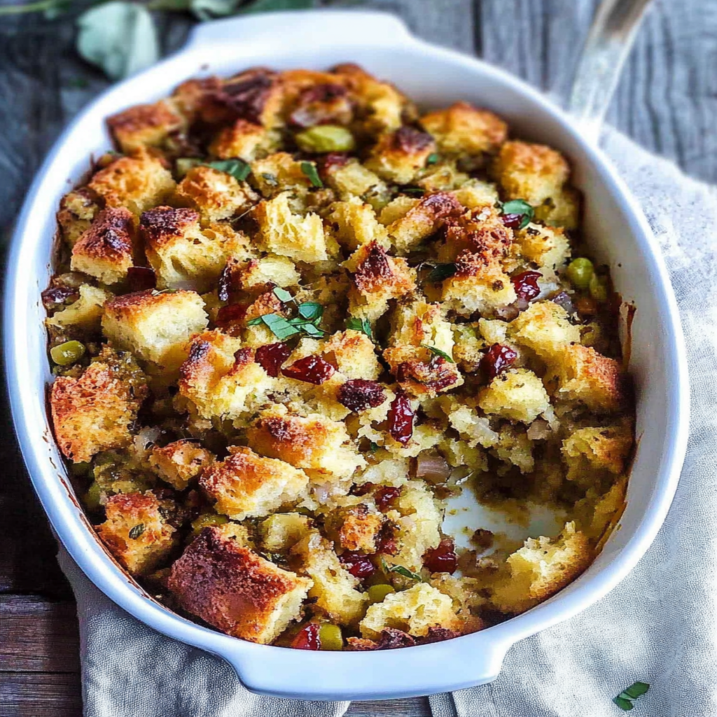Friendsgiving Stuffing Casserole