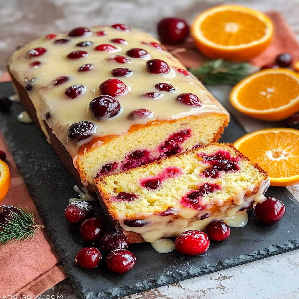 Glazed Cranberry Orange Loaf