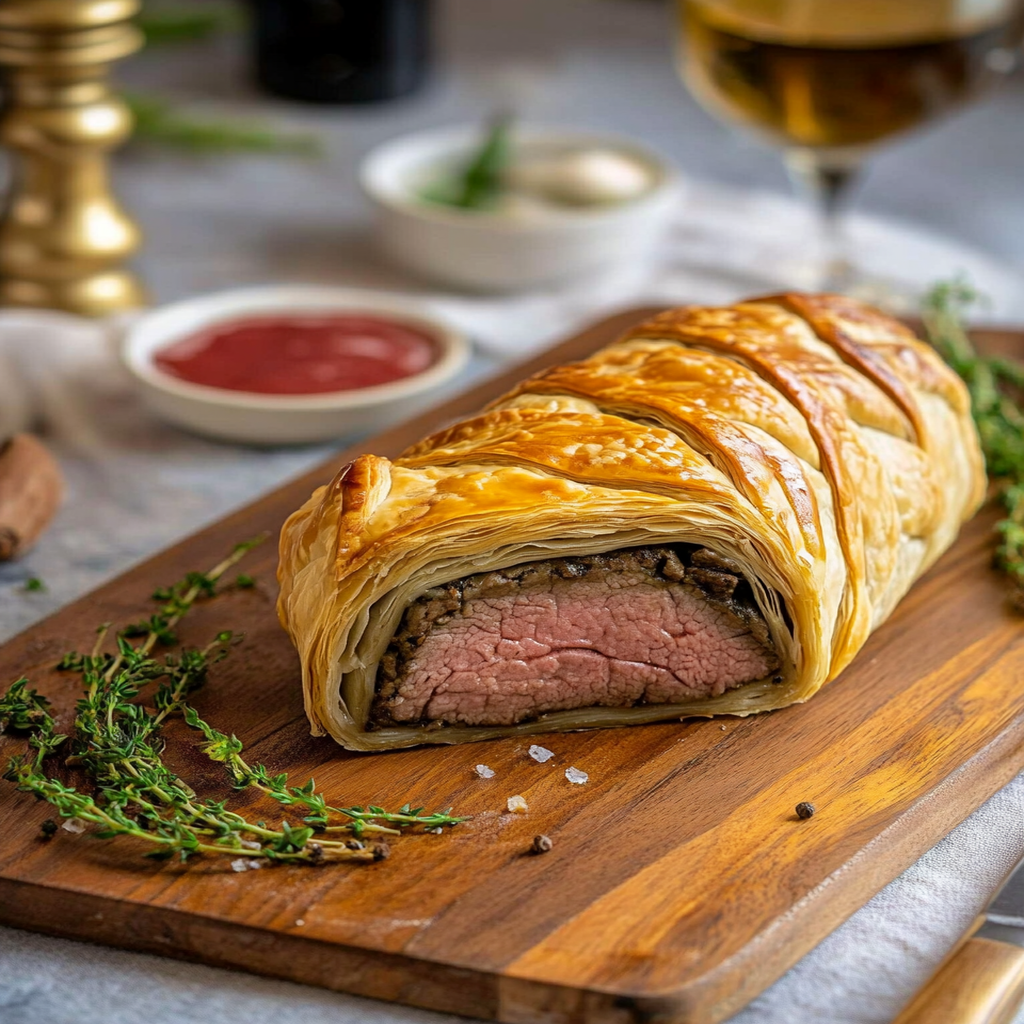 New Year Classic Beef Wellington with Puff Pastry