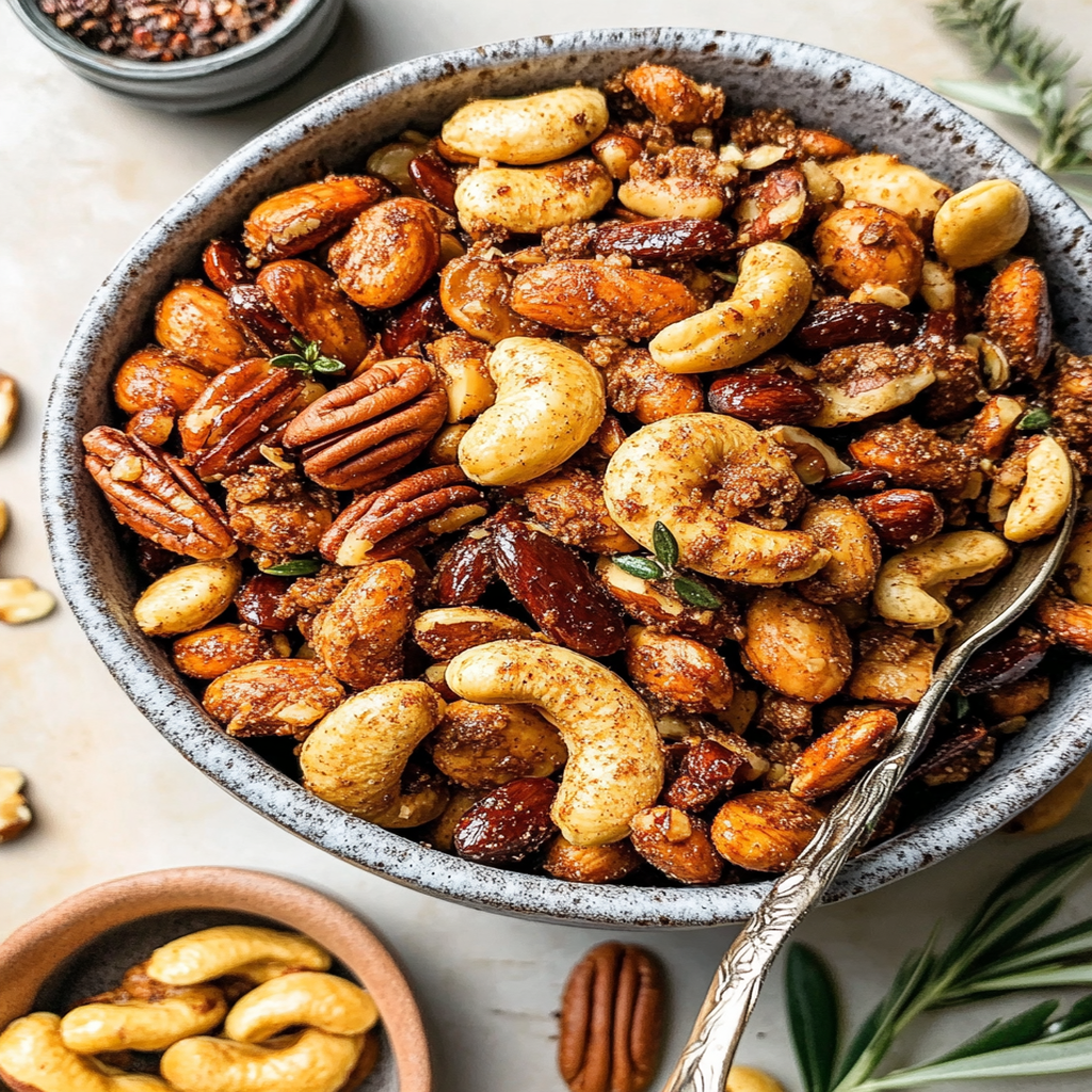 New Year Sweet and Spicy Mixed Nuts
