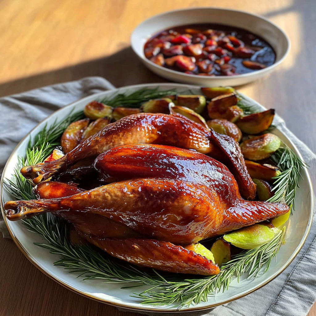 Maple-Bourbon Glazed Turkey