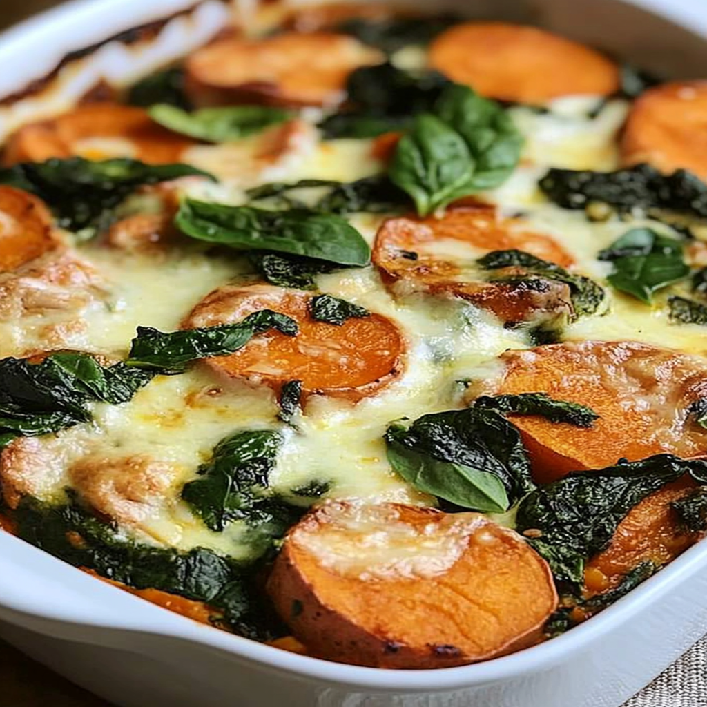 Sweet Potato & Spinach Bake