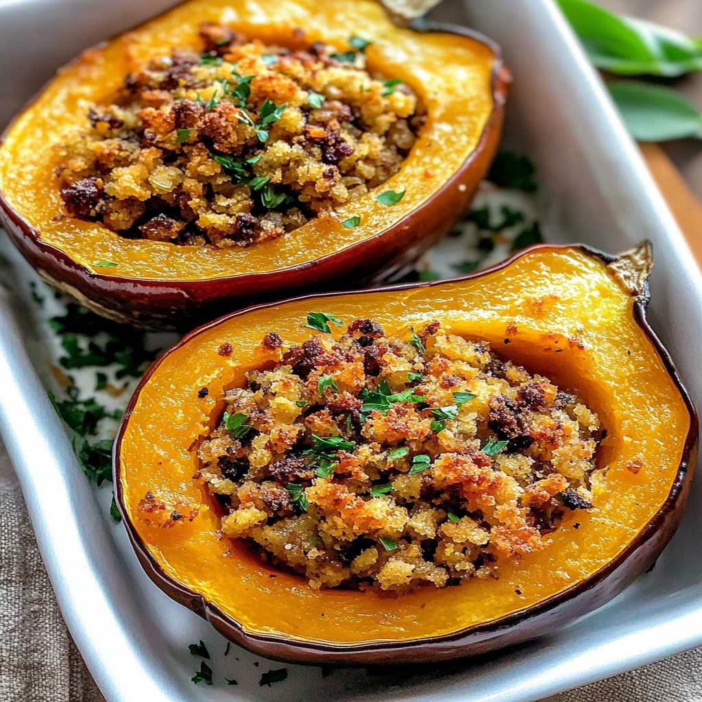 Thanksgiving Recipe Stuffed Acorn Squash