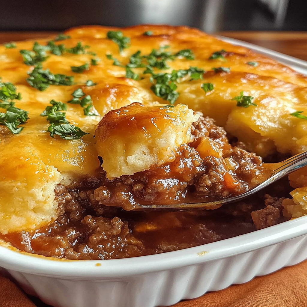 Cheddar Bay Ground Beef Cobbler