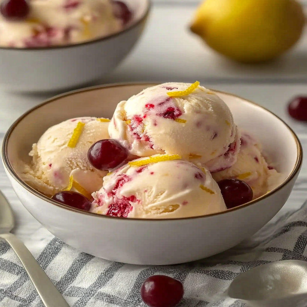 Cherry Lemon Ice Cream