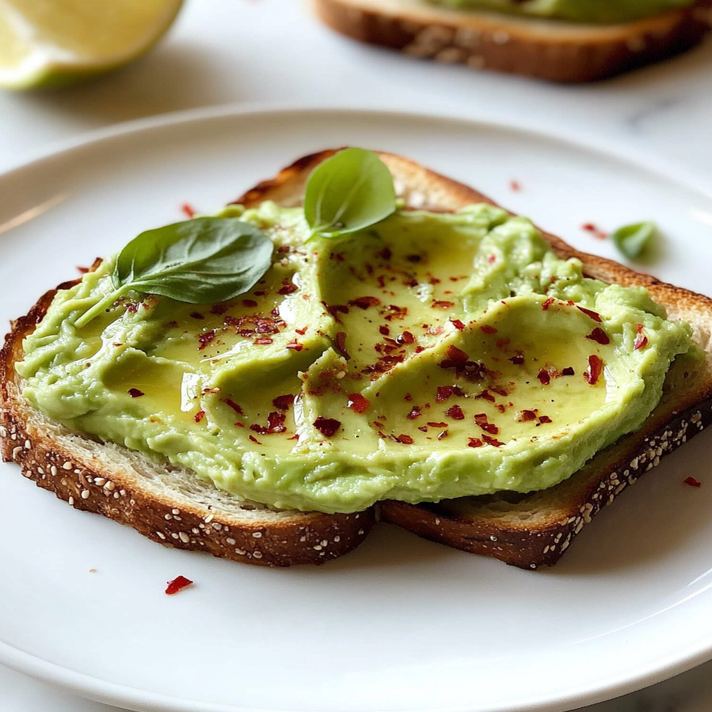 Creamy Avocado Toast with Chili Flakes