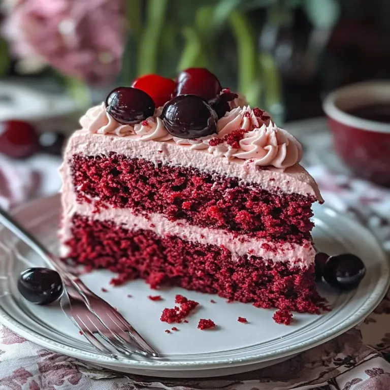 Dark Cherry Red Velvet Cake