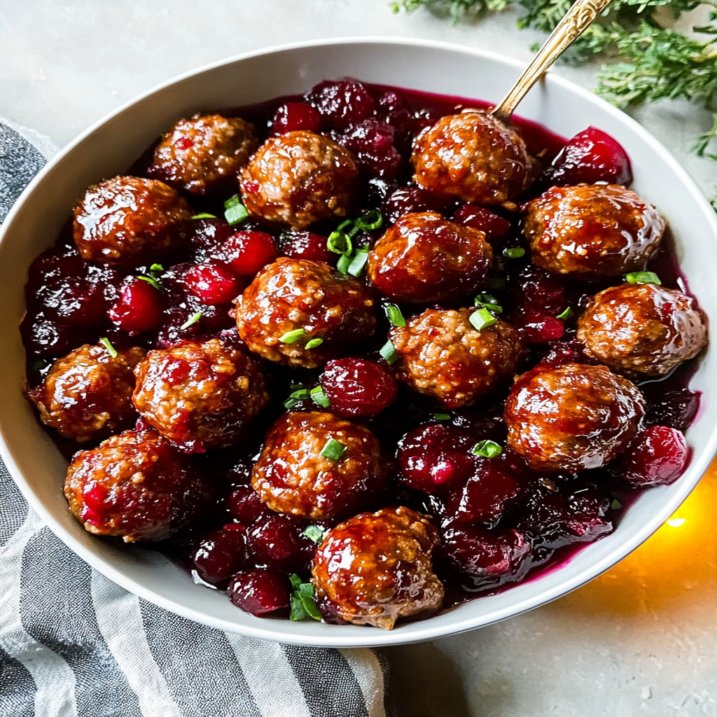 New Year Quick Cranberry Meatballs